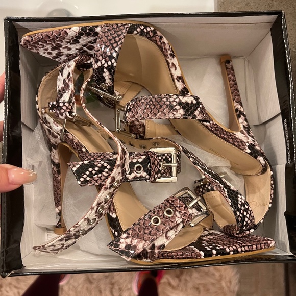 PrettyLittleThing | Shoes | Plt Snake Heels | Poshmark